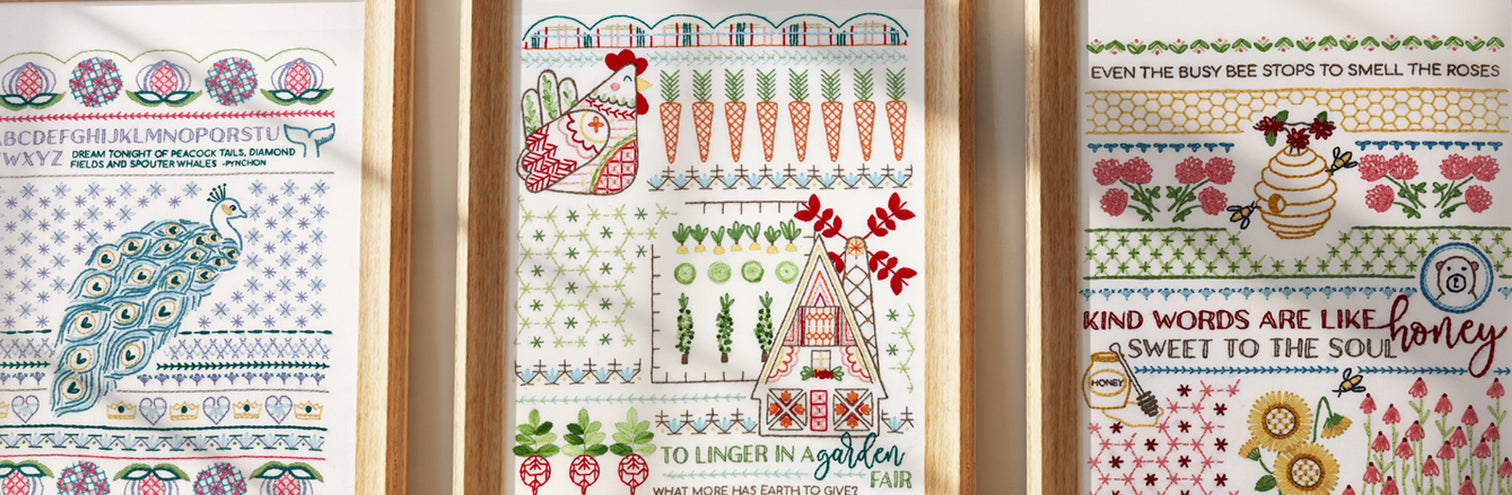 Traditional Embroidery Stitch Sampler Patterns and Kits | Vintage Band ...