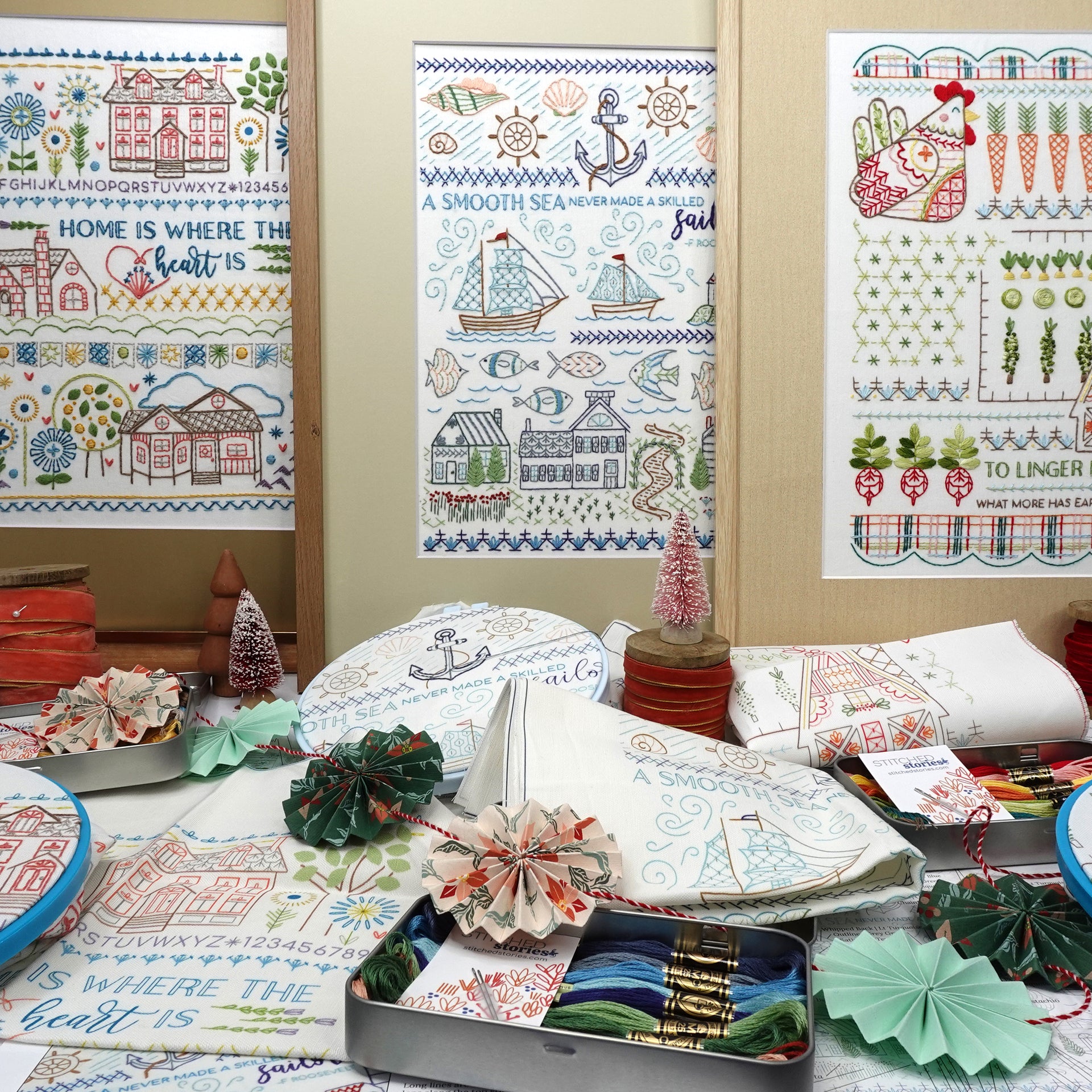 Traditional Embroidery Stitch Sampler Patterns and Kits | Vintage Band ...