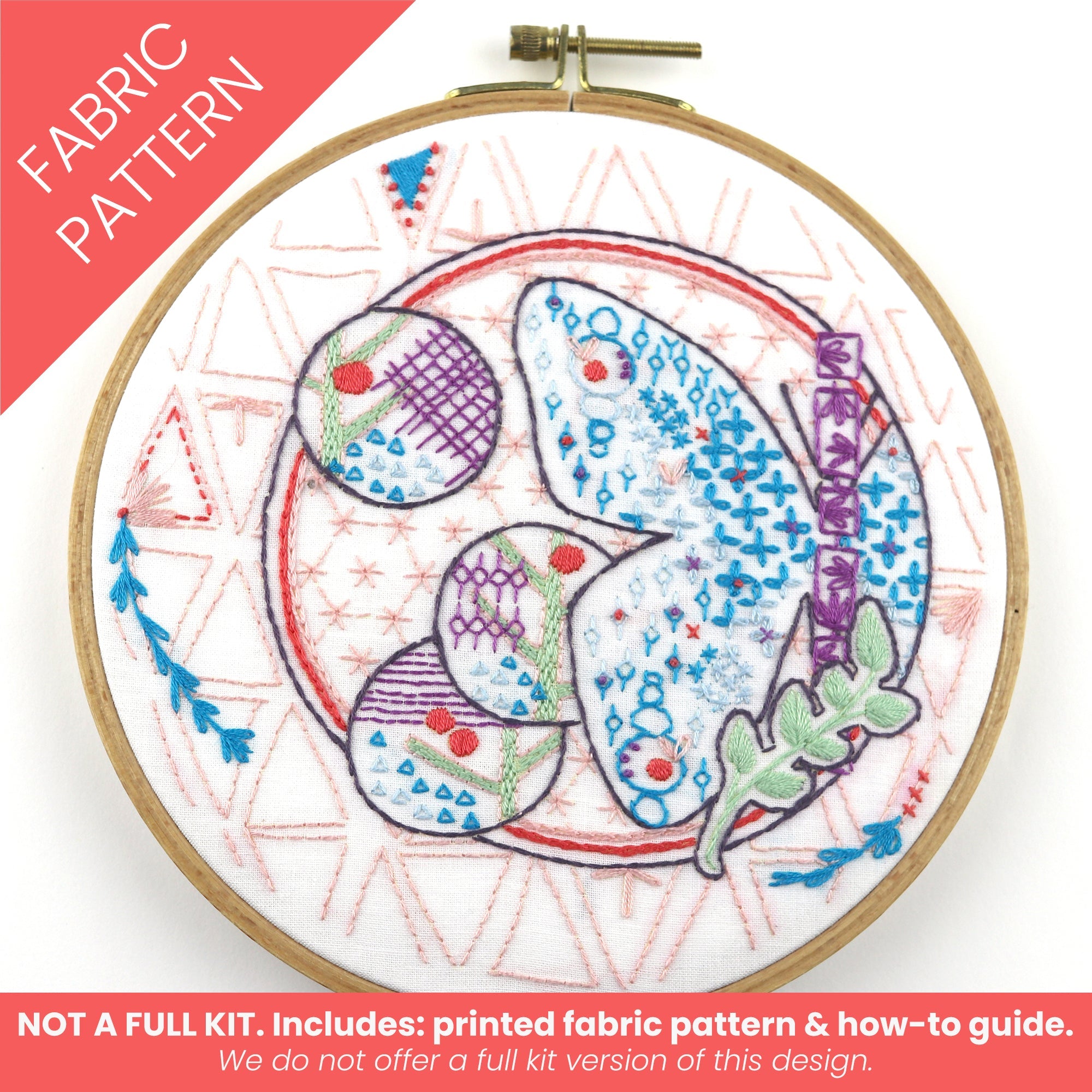 Embroidery Patterns - Pre Printed Fabric, Cotton, Stitched Stories