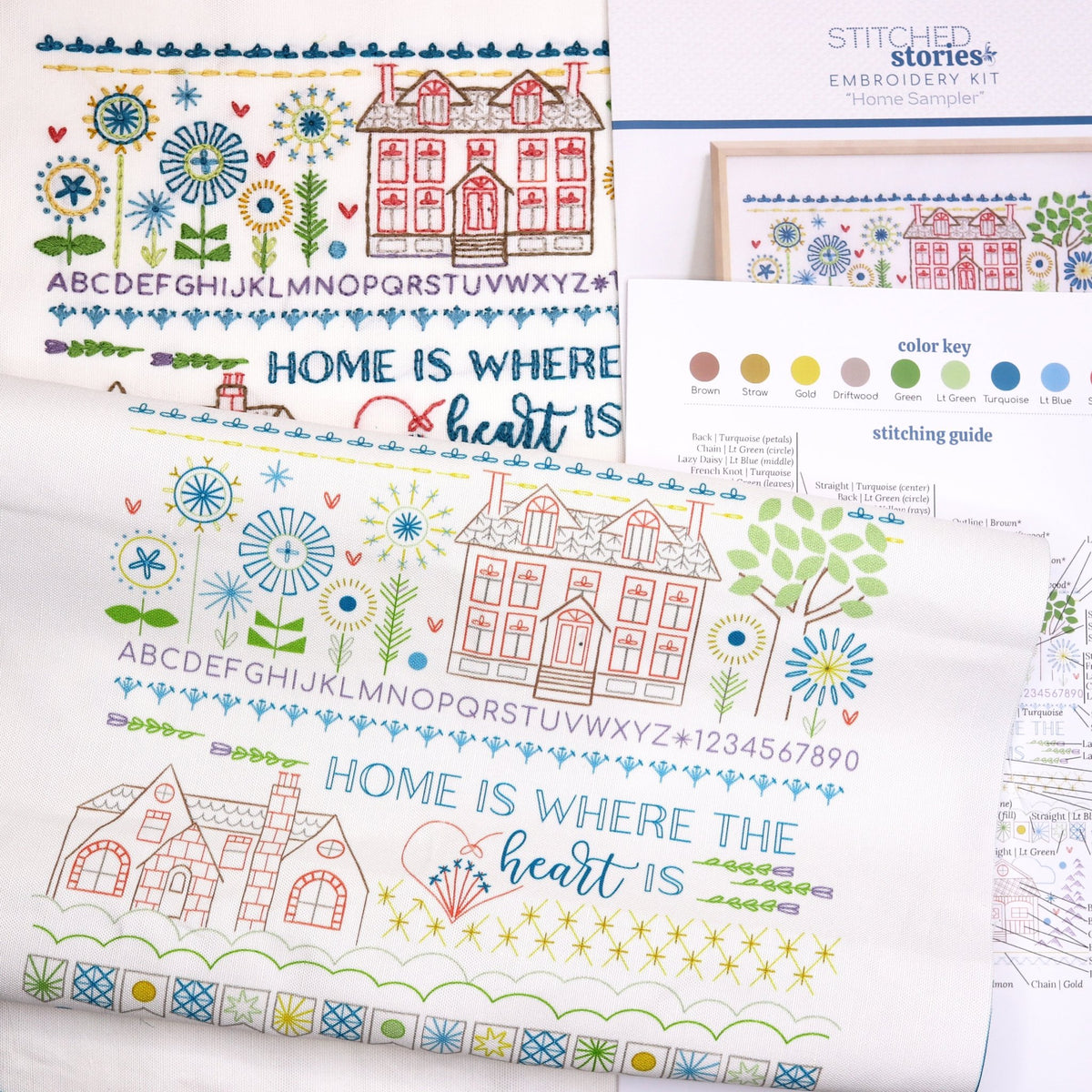 Set of 3 Classic Sampler Embroidery Patterns by Stitched Stories, 8 in ...