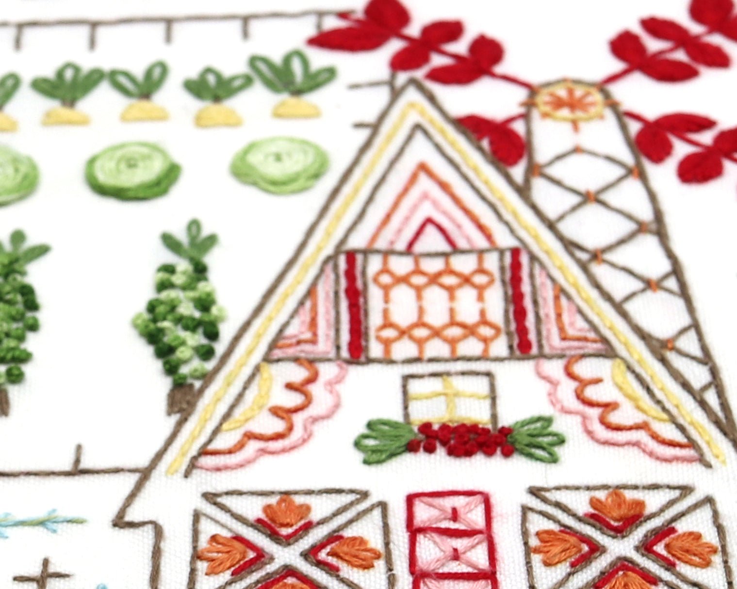 Stick and Stitch Embroidery Pattern FolkArt Country Garden, Sulky ...