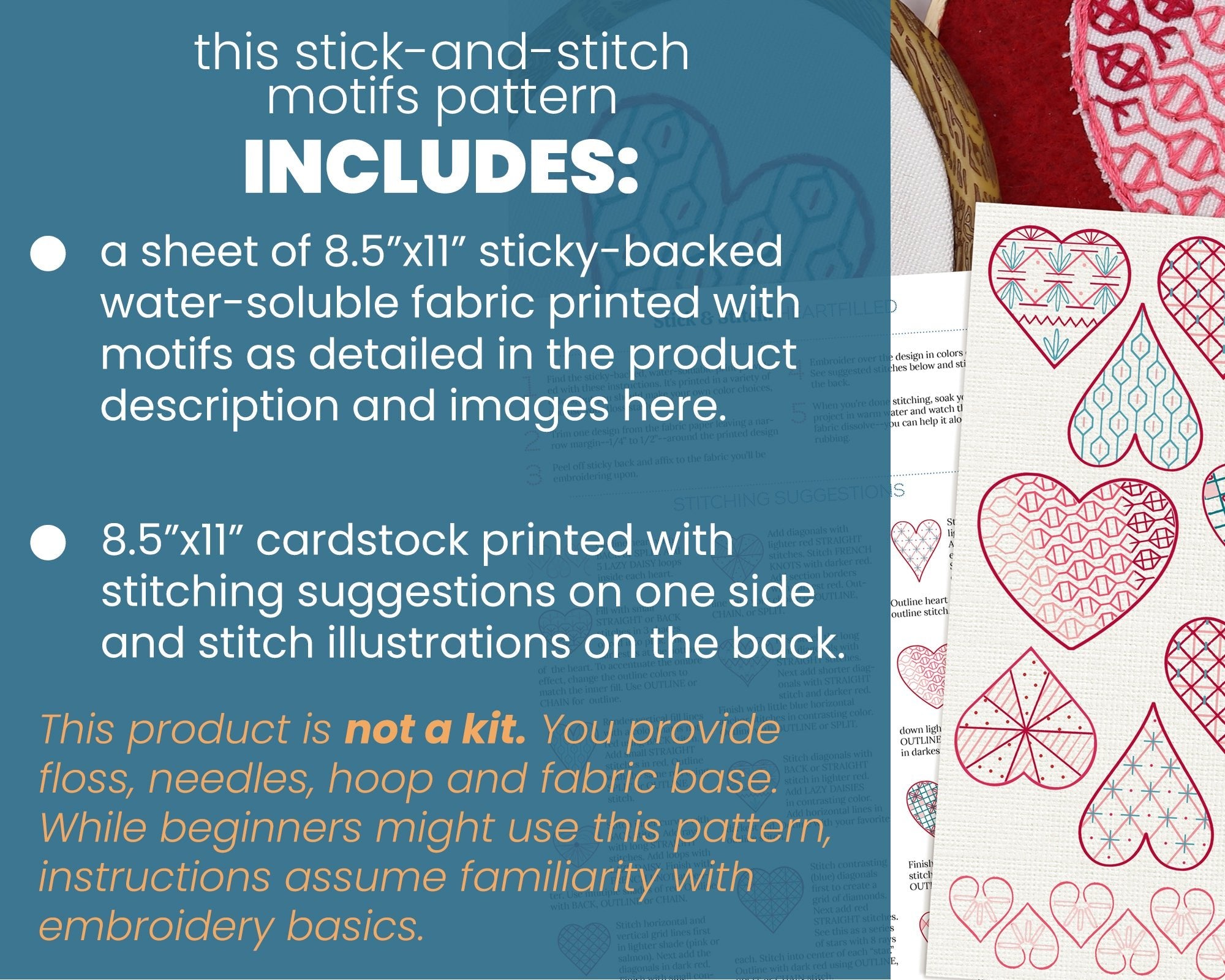 Stick and Stitch Embroidery Pattern Christmas Winter Snowflakes, Sulky ...