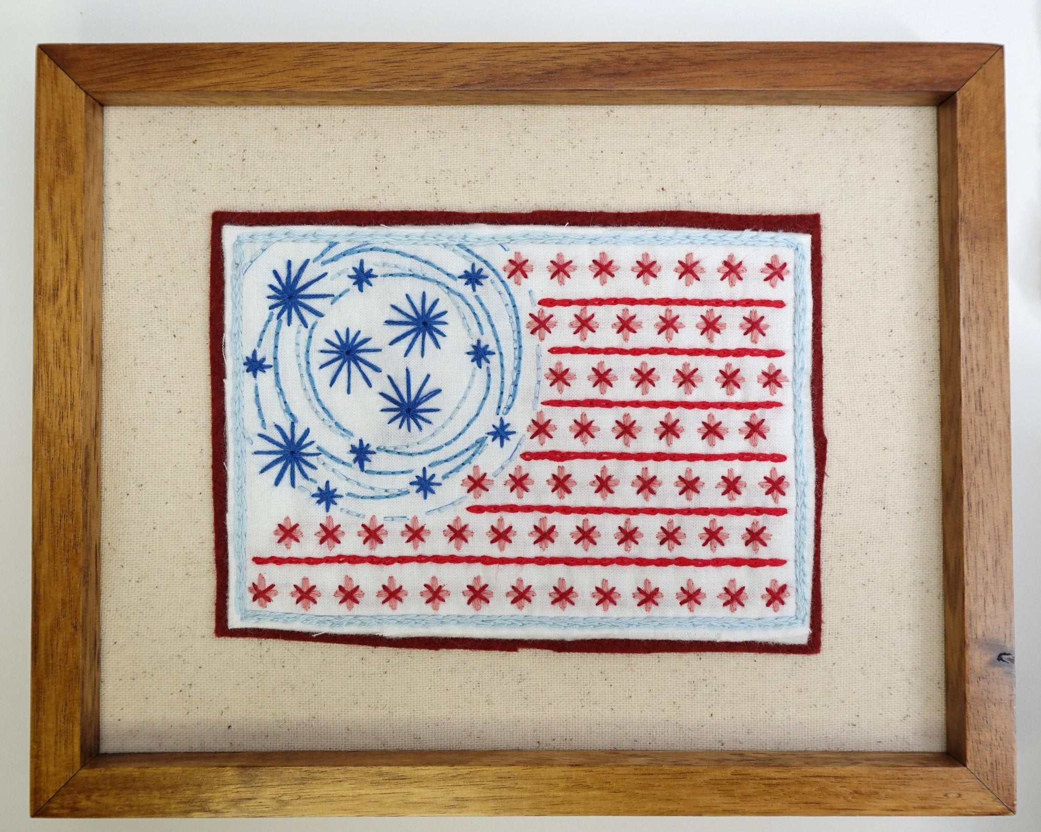 Stick and Stitch Embroidery Pattern Patriotic US Flags, Sulky, Stitched ...