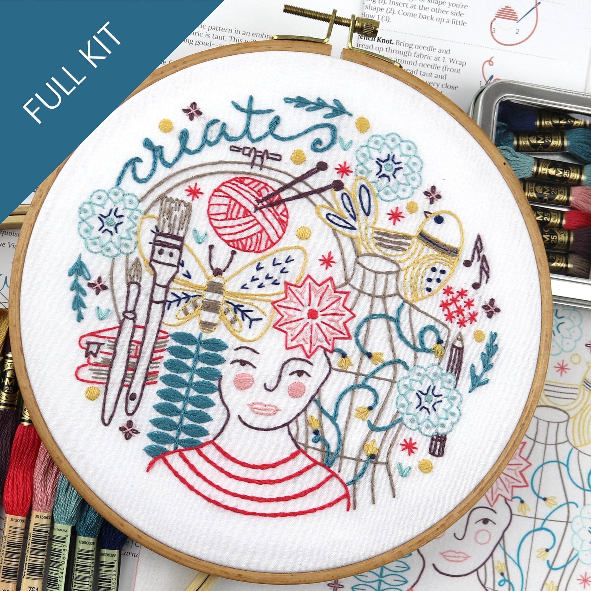 Creative Woman Crafts Maker Embroidery Kit by Stitched Stories, 8 in ...
