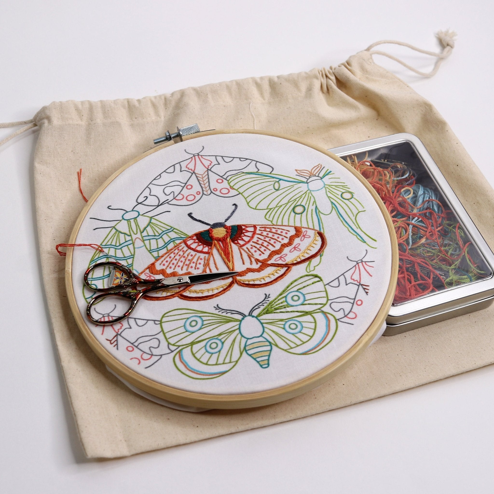 Embroidery or Knitting Project Bag Printed with Stitch-Ready Design ...