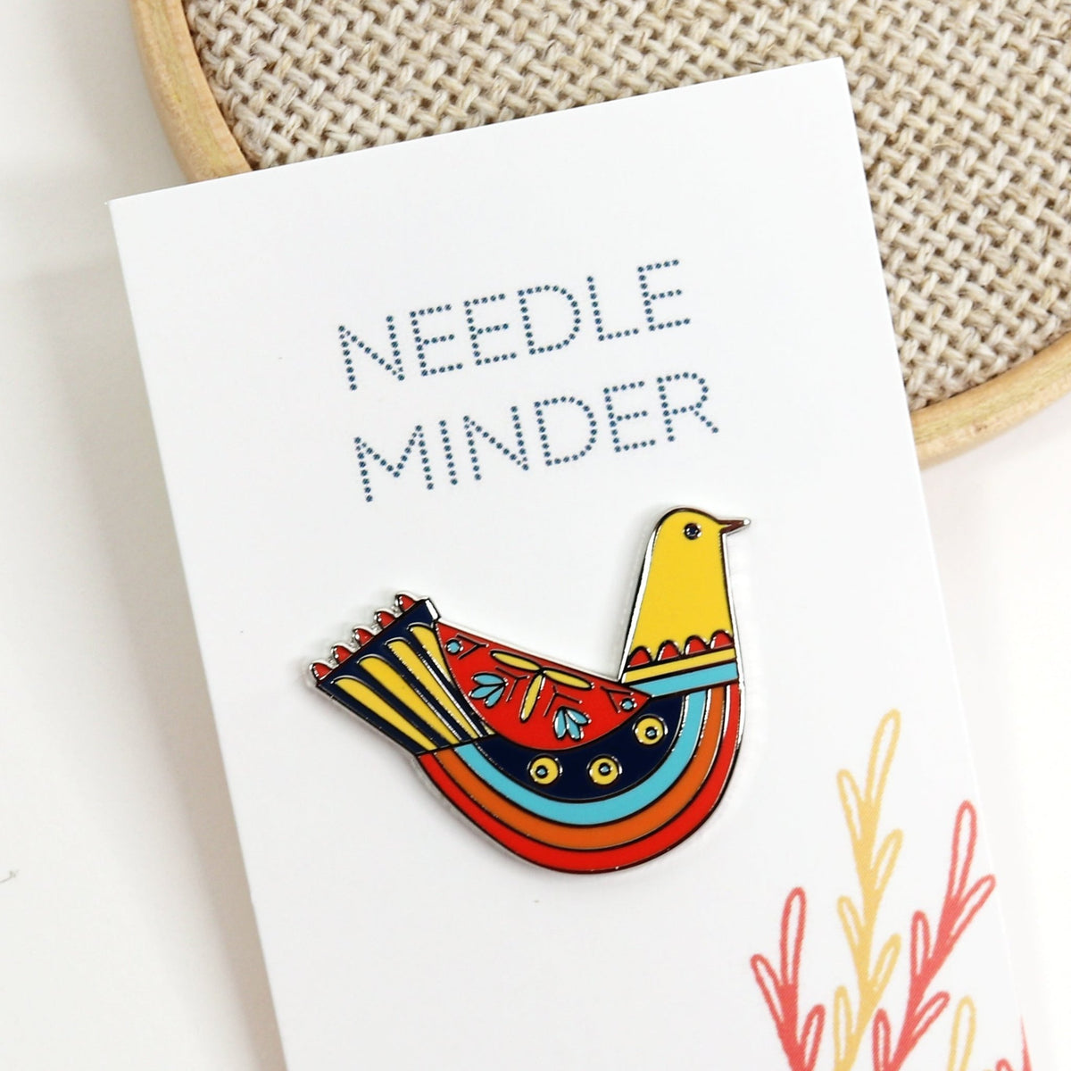 Needle Minder Enamel Bird Magnetic Holder by Stitched tories, 1.25 in ...