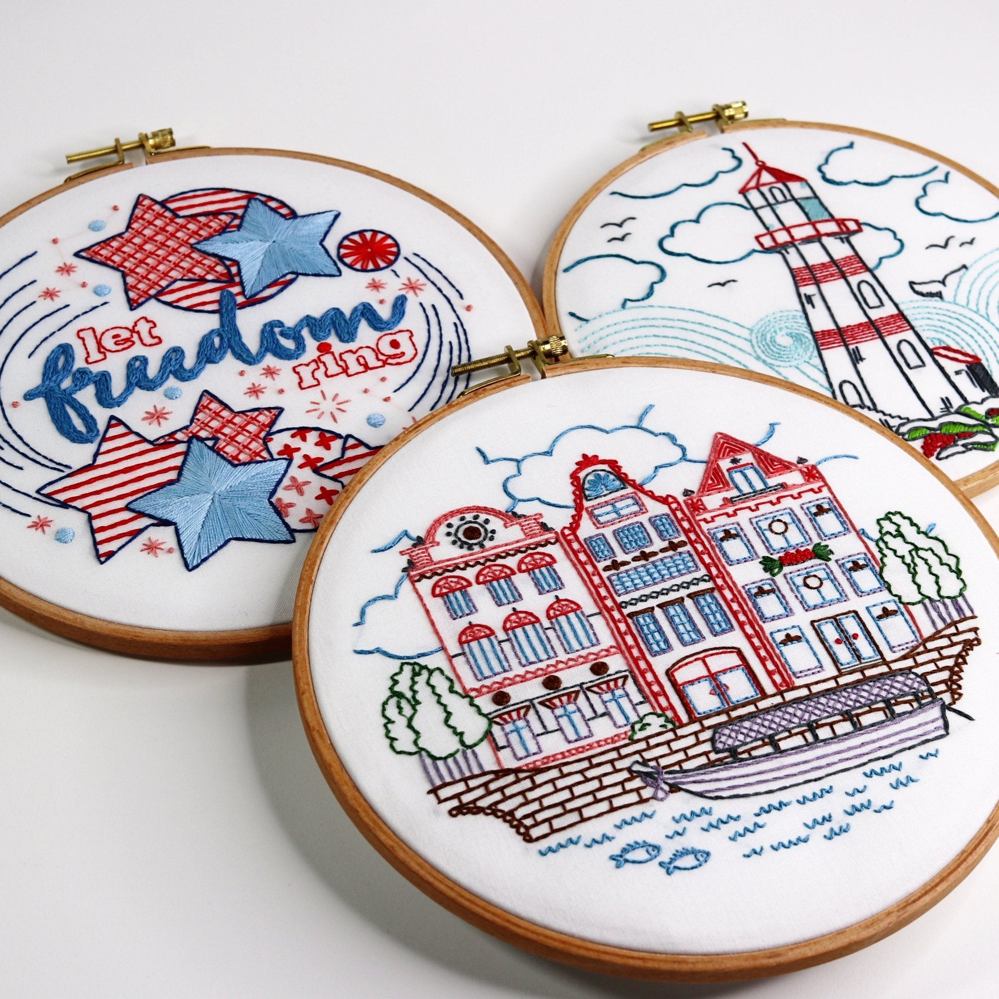 Embroidery Patterns - Pre Printed Fabric, Cotton, Stitched Stories