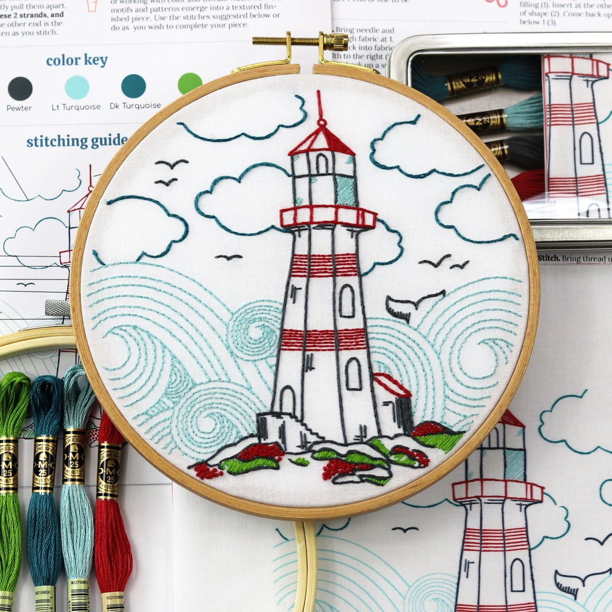 Americana Patriotic Embroidery Kit Set of 3 by Stitched Stories, 8 in ...